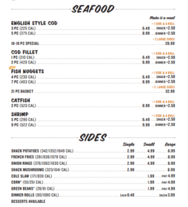 Chicken Shack Menu, Prices and Locations - Central Menus